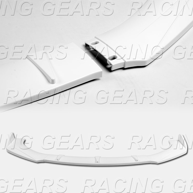 UNIVERSAL PAINTED WHITE FRONT BUMPER LOWER BODY KIT SPLITTER SPOILER ...