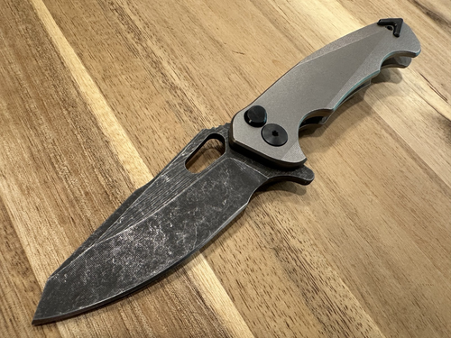 Dead Reckon Ridgeback Magnacut Titanium Integral Button Lock Knife | eBay