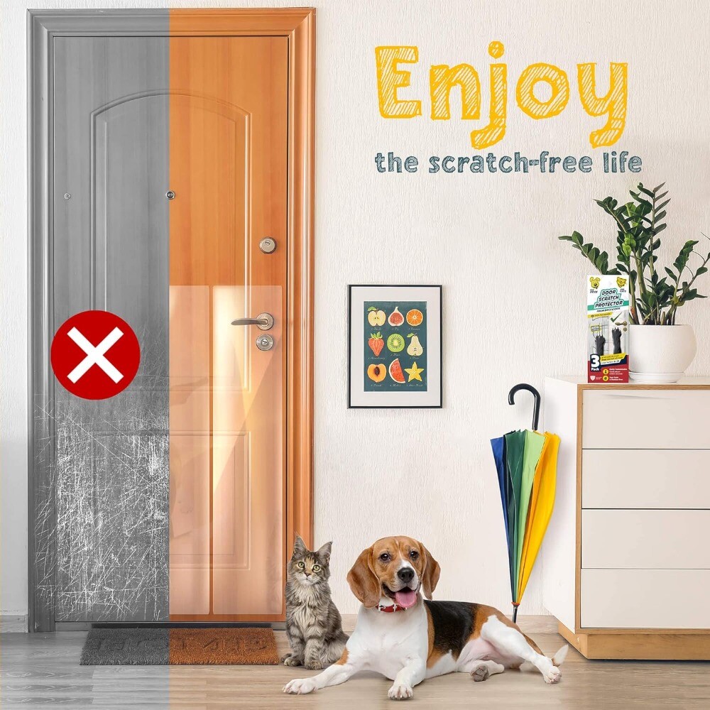 3 Pcs Clear Furniture Protector Heavy Duty Door Claw Shield Door ...