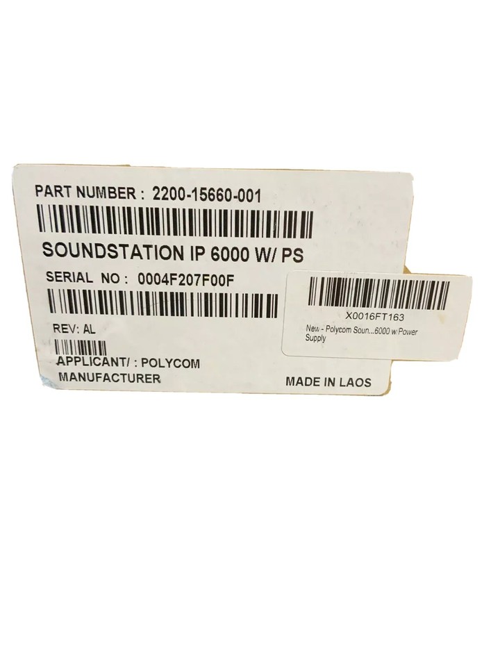 Polycom SoundStation IP6000 SIP Conference Phone - PoE Bulk ...