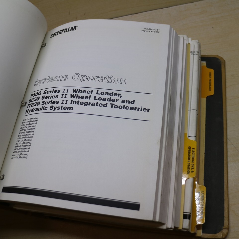 CAT Caterpillar 950G 962G IT62 Wheel Loader Repair Shop Service Manual ...