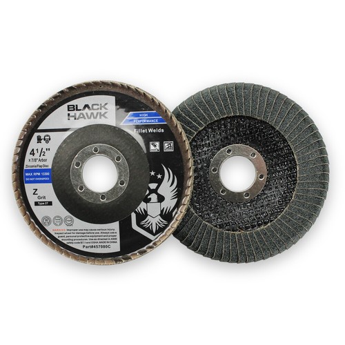 10 Pack - 4.5" x 7/8" Zirconia Curved Edge Flap Discs for Fillet Weld ...
