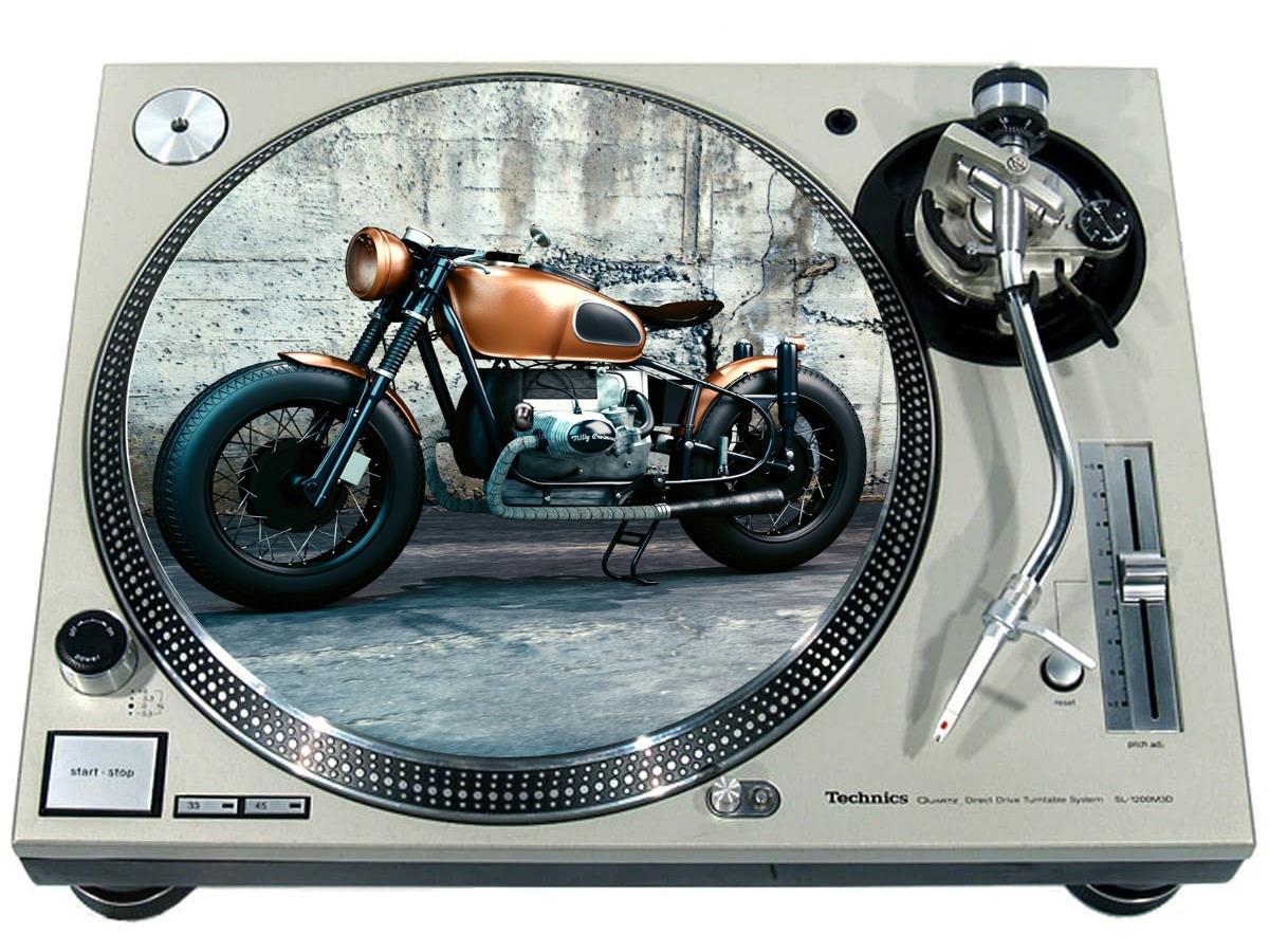 Slipmat Felt for any 12" Turntable LP DJ Record Player VINTAGE BIKE ...