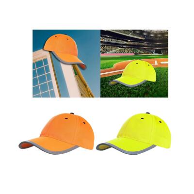 High Visibility Reflective Baseball Cap, Bright Neon Color Safety Hat ...