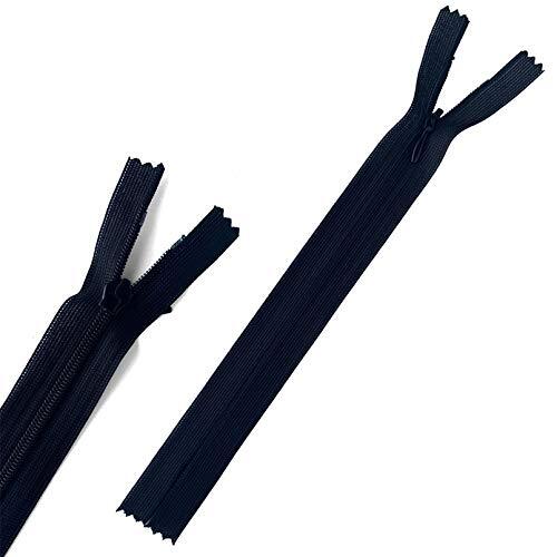 Yzsfirm 10 Pcs 16 Inch Real Silk Invisible Sewing Zipper Bulk,Black ...