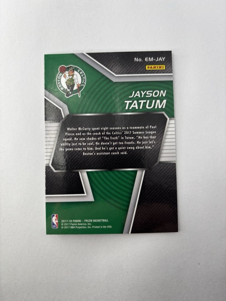 2017-18 Panini Prizm Emergent #EM-JAY Jayson Tatum Rookie Celtics | eBay