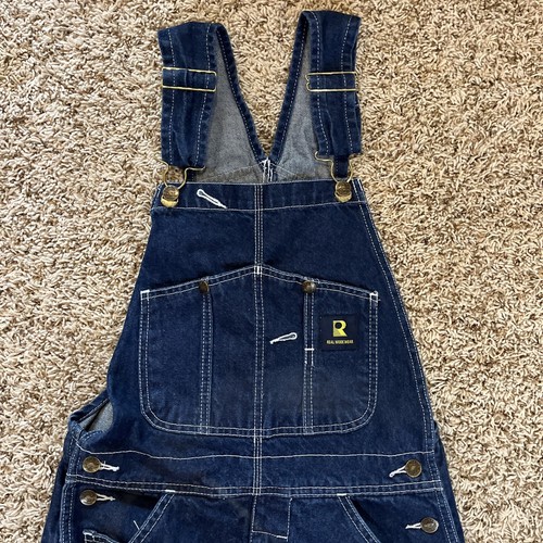 Real Work Wear Denim Overalls Bibs 32x34 | eBay