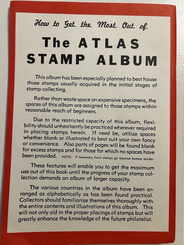 Atlas Fully Illustrated Stamp Album of the World Plain Album | eBay