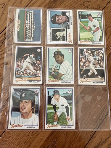 1978 Topps Baseball Yankees Card Lot 30 Cards MLB | eBay