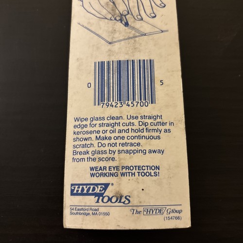 Vintage Hyde 45700 Glass Cutter BLUE - Dated 1988 Made In USA | eBay