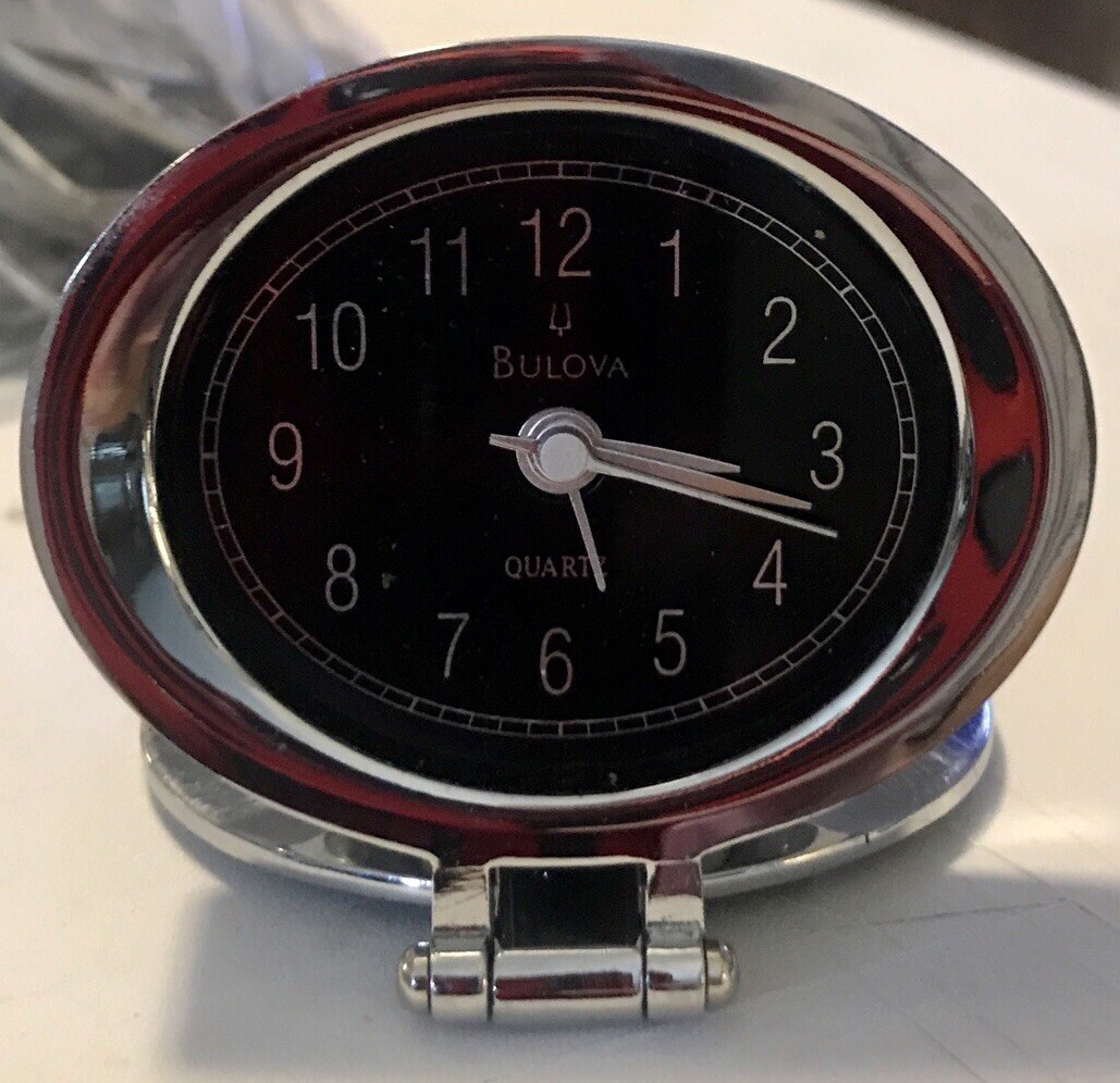 Bulova Quartz Alarm Travel Mantle Clock B6842 | eBay