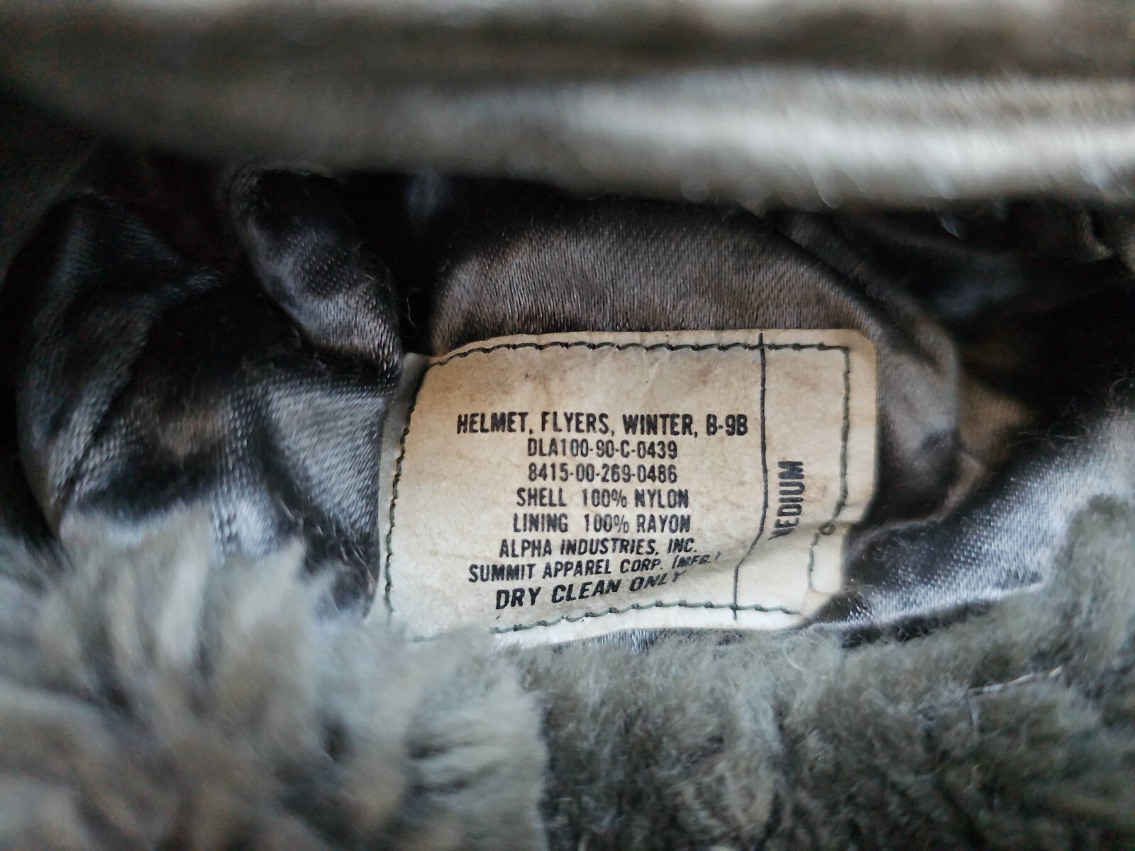 🇺🇸 1990 USAF Air Force Cold Weather Helmet, Flyers, Winter, B-9B CAP ...