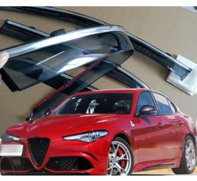 for Alfa Romeo Stelvio 2018-24 Window Visor Vent Shades Sun Rain Guard ...
