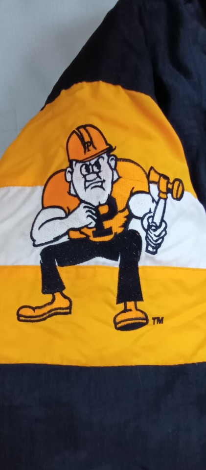 VINTAGE RARE PURDUE BOILERMAKERS FULL ZIPP NO HOOD WINTER BOMBER JACKET ...