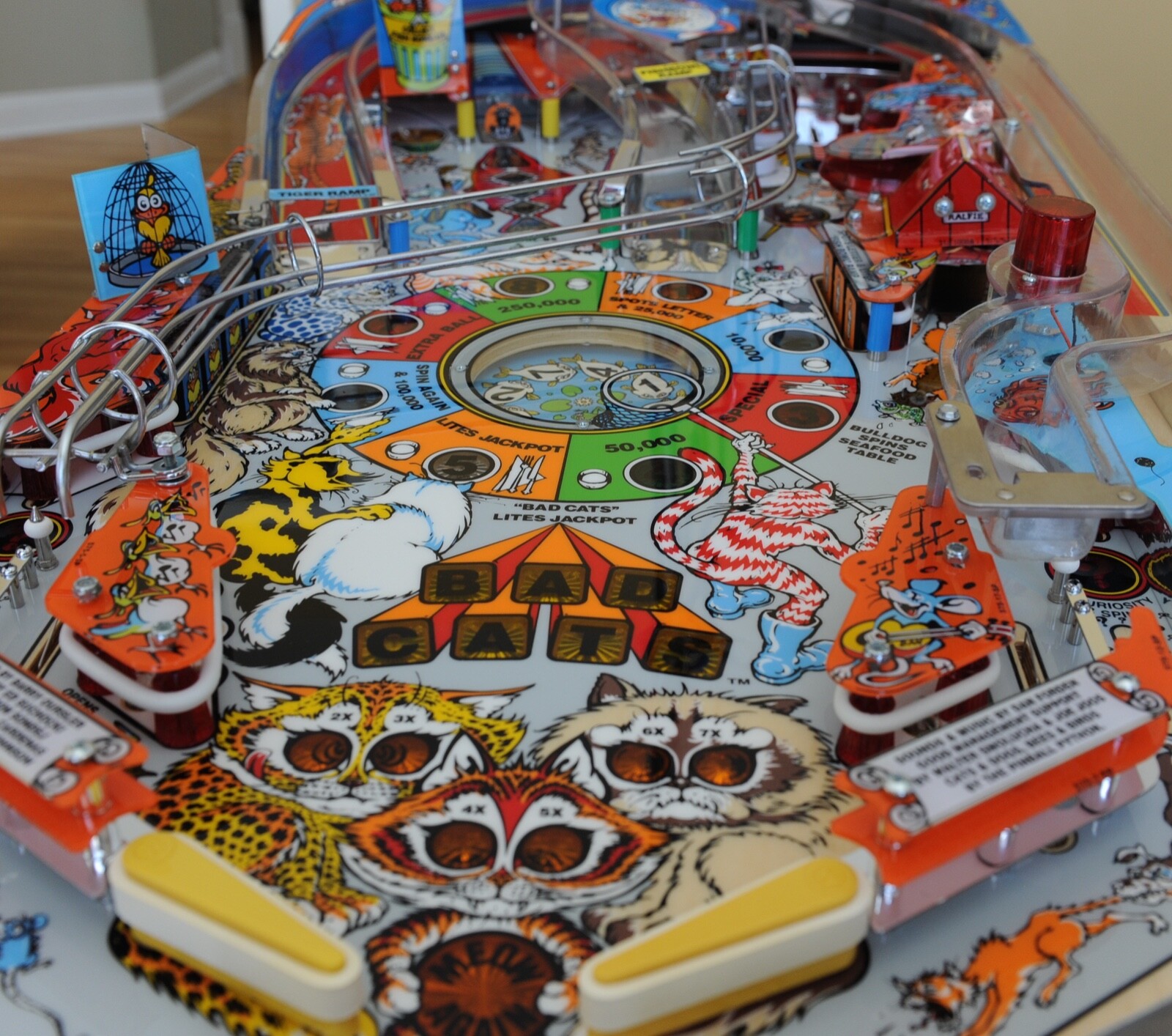 Beautifully restored! Bad Cats 1989 Williams pinball machine! New ...