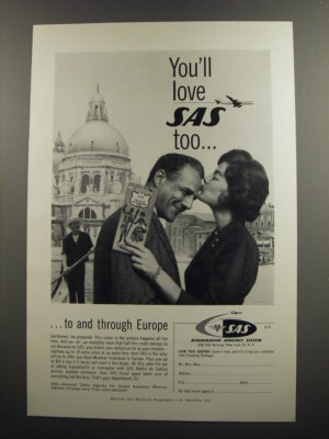 1961 SAS Scandinavian Airlines System Ad - You'll love SAS too | eBay