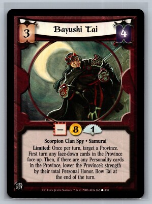 L5R CCG Bayushi Tai #162/488 TCG Legend of the Five Rings | eBay