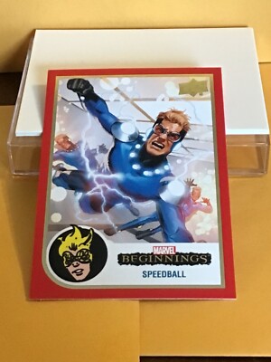 2022 UD Marvel Beginnings Base Red Border #108 Speedball Nice | eBay