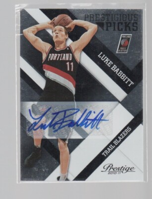 LUKE BABBITT 2010-11 PRESTIGE PRESTIGIOUS PICKS BLACK ROOKIE AUTO #16 / ...