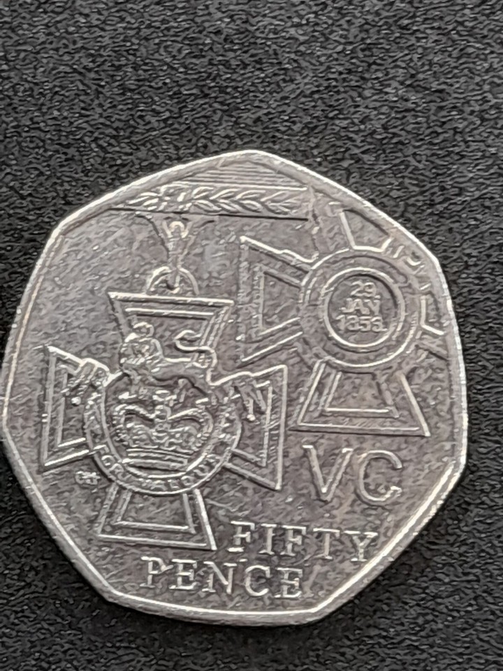 VERY RARE 2006 Queen Victoria Cross 50p Coin VC Fifty Pence Collectors ...