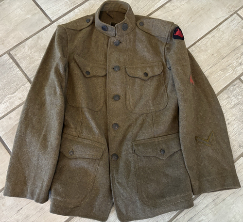 WWI US Army Four Pocket Wool Jacket with 34th Infantry Division Shoulder Patch | eBay