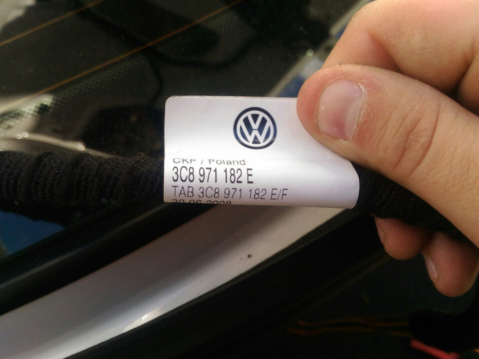 Genuine Volkswagen Passat CC Trunk Boot Left Wiring Harness 3C8971182E ...