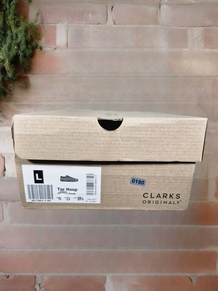 Clarks Originals Tor Hoop Shoes Sneakers Women's UK 6 Off White Suede ...