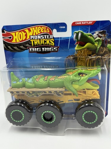 2024 Hot Wheels Monster Trucks Big Rigs Cage Rattler 6 Wheel Diecast | eBay