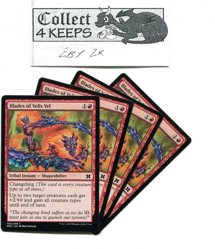 Magic MTG Modern Masters 2015: 4x Blades of Velis Vel x4 Red Playset ...