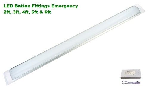 Deltech Emergency LED Battens 2ft/3ft/4ft/5ft/6ft - Cool White & Warm ...