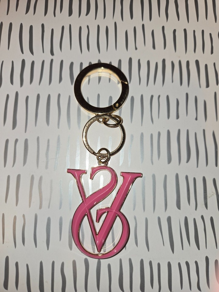 VICTORIAS SECRET Signature Pink Monogram Logo Keychain Bag Charm | eBay