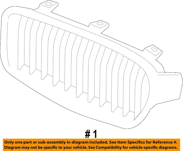 BMW Performance Kidney Grills in Black for M4 Authentic OEM 2352811 ...