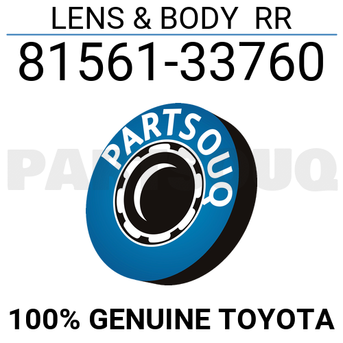 8156133760 Genuine Toyota LENS & BODY RR 81561-33760 | eBay