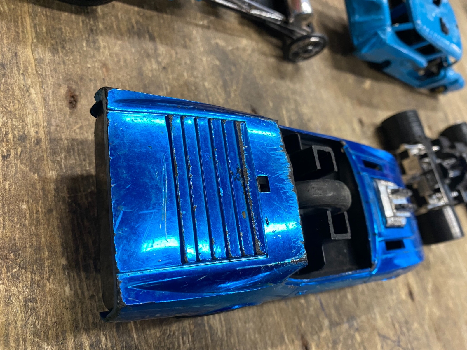 Vtg 1970 Kenner SSP Hustlin Hoss Blue Toy Race Car | eBay