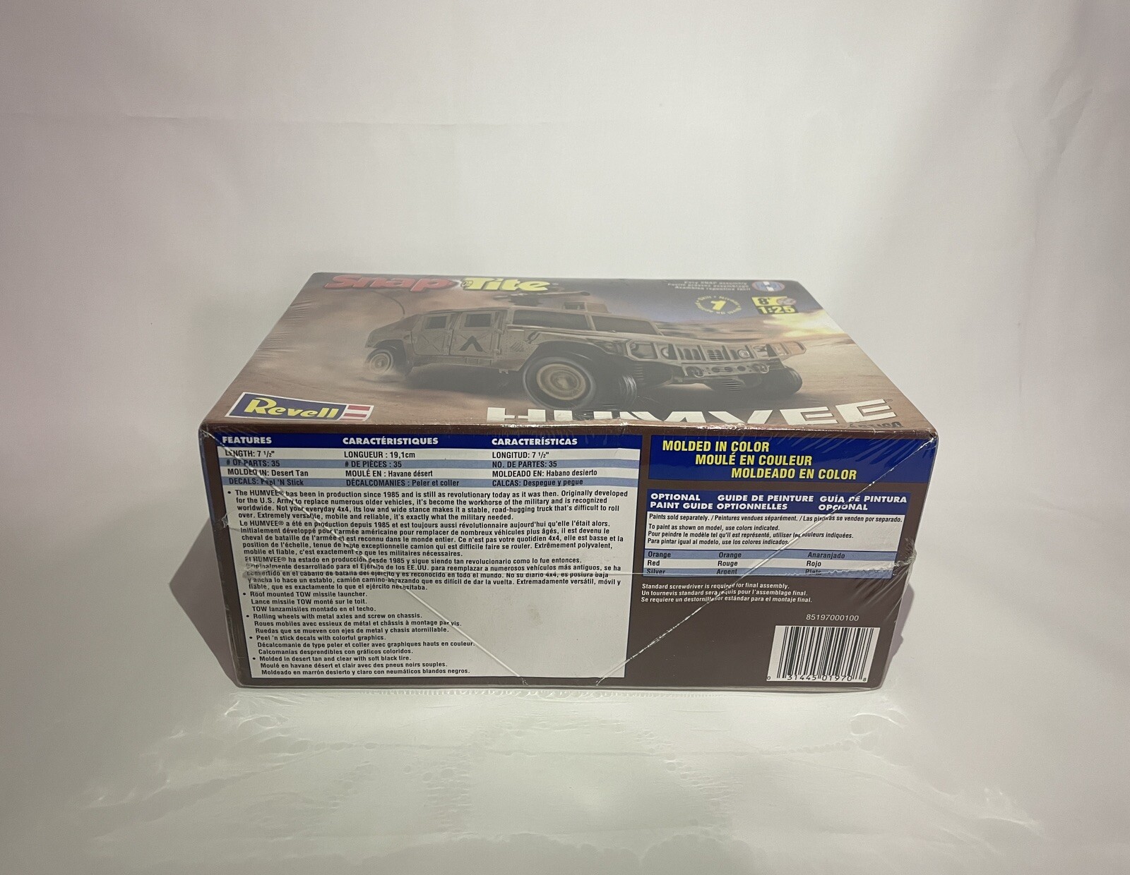 Revell Snap Tite Humvee 1:25 scale Military Jeep Model Kit Army Cannon ...