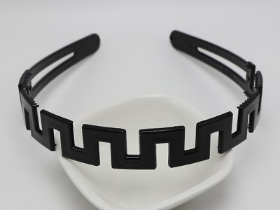 5 Black Plastic Square Wide Alice Hair Band Headband 20mm Hair ...
