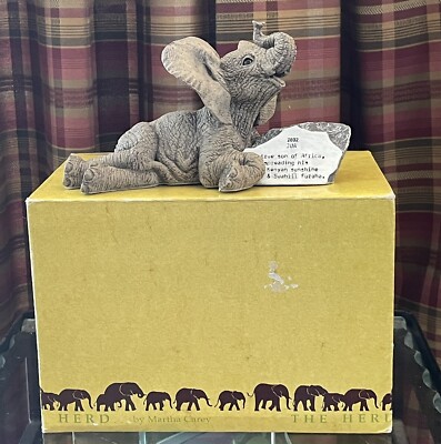 The HERD Marty Sculptures Elephant Figurine #3232 JUA Martha Carey 2002 ...