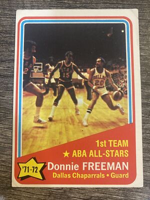 1972 Topps Basketball #252 ABA All Stars Donnie Freeman Dallas ...