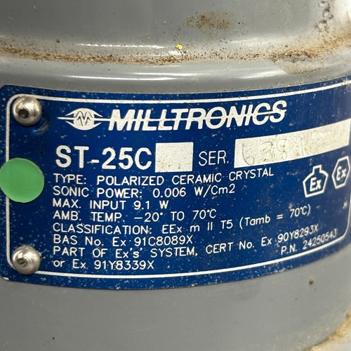 MILLTRONICS ST-25C LEVEL TRANSDUCER POLARIZED CERAMIC CRYSTAL 9.1W ...