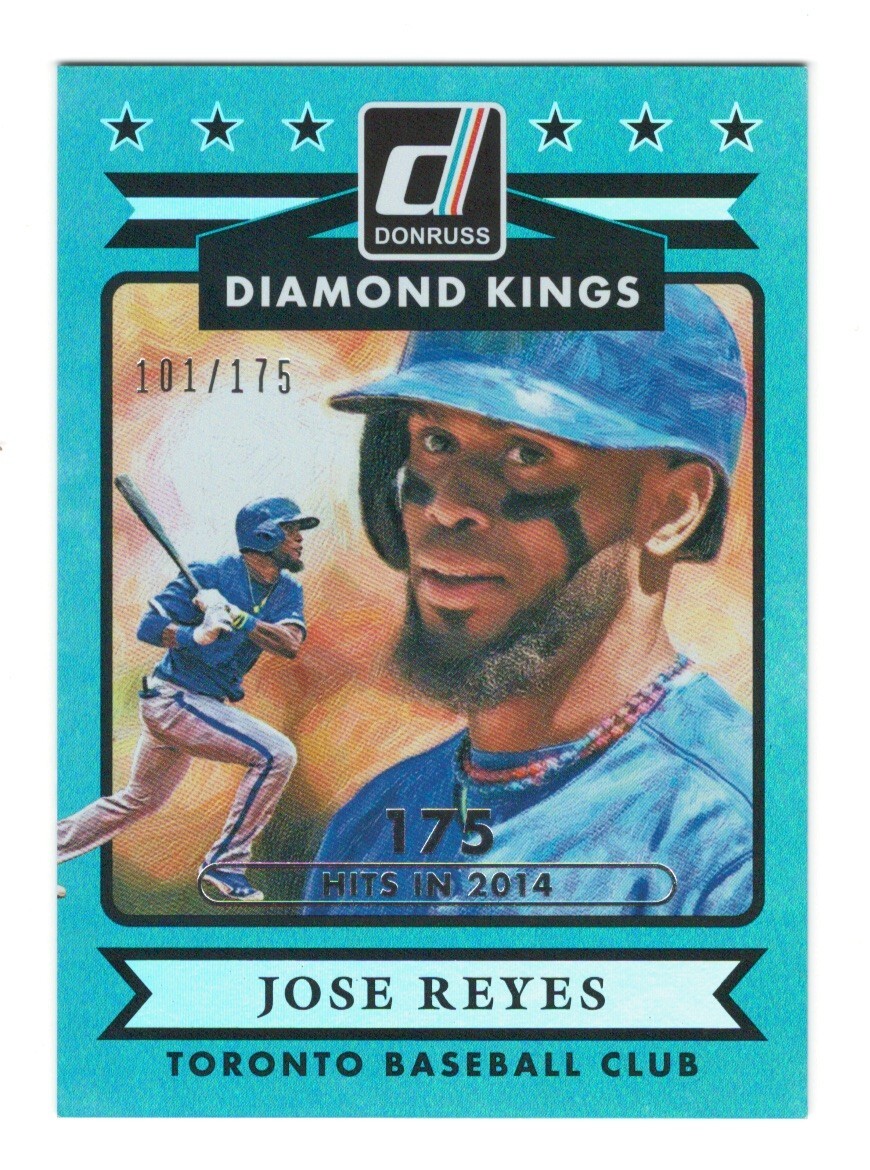 Jose Reyes /175 2015 Donruss Diamond Kings Stat Line Season #29 Insert ...