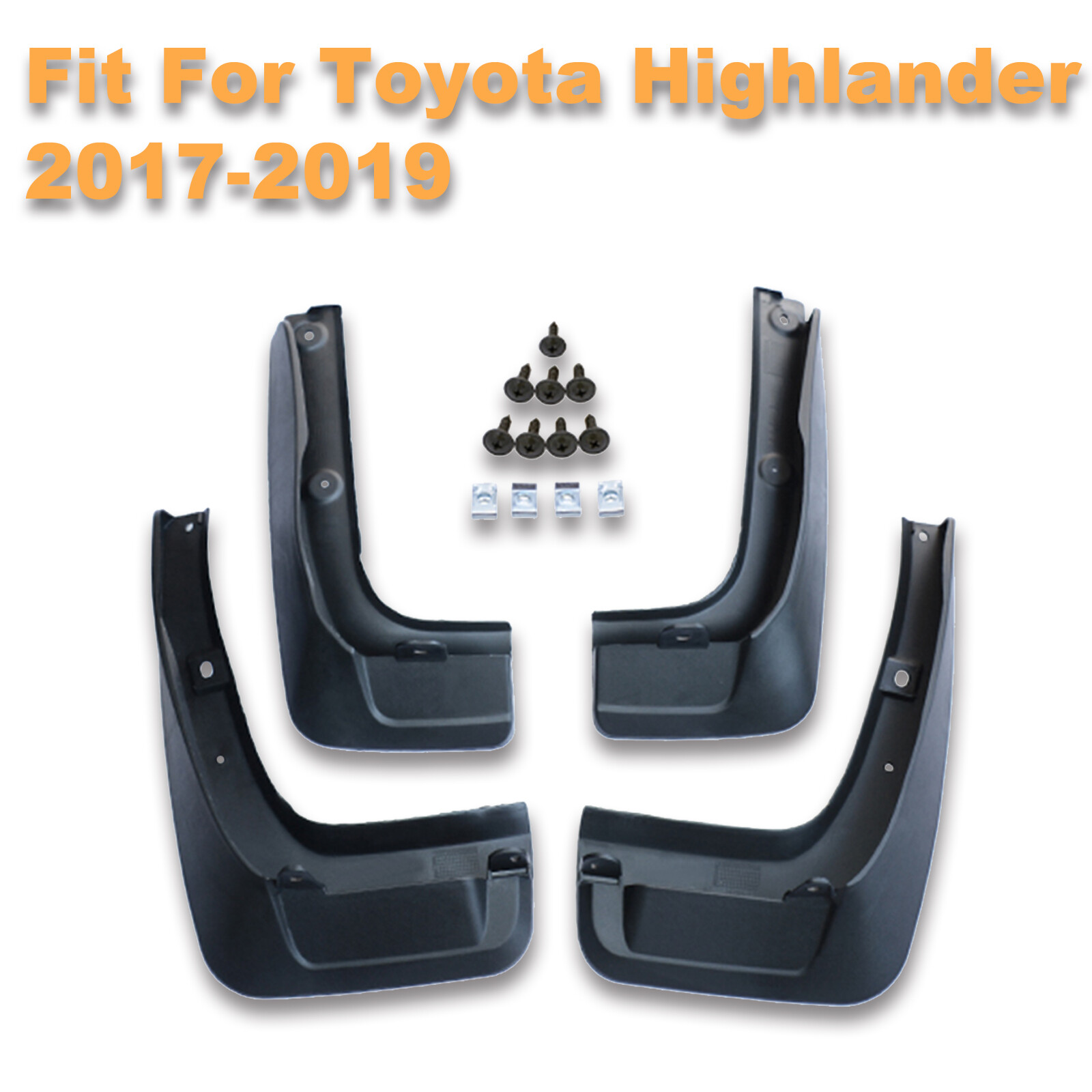 4PCS Splash Guards Mud Flaps Mudguards for Toyota Highlander 2017-2019 ...