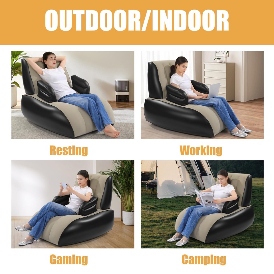 Inflatable BBL Chair Sofa with Hole, BBL Pillow for Post-Surgery ...