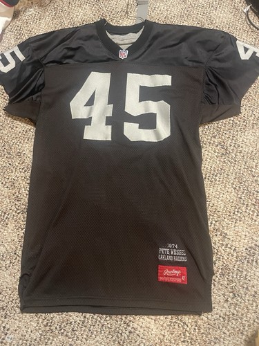 1974 LA Oakland Raiders #45 NFL GAME Cut JERSEY Rawlings Pete Wessell 42 | eBay