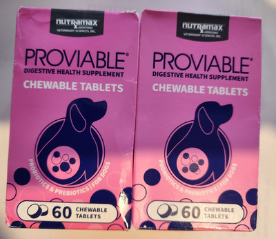 Proviable Digestive Health Supplement for Dogs - 120 Chewable Tabs (2 ...