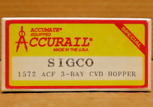 Accurail 1572 HO Scale SIGCO 3 Bay ACF Covered Hopper NOS Unbuilt ...
