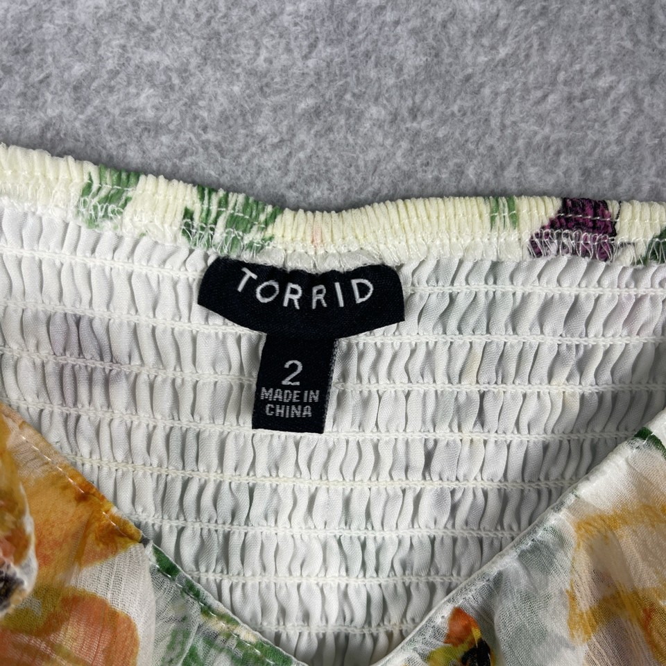 Torrid Babydoll Flowy Camisole Tank Top Womens Size 2X Boho Cottagecore ...