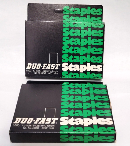 Vintage Duo-Fast Staples No. 5018 CXR- 9/16", 2 Boxes of 1000, NEW ...