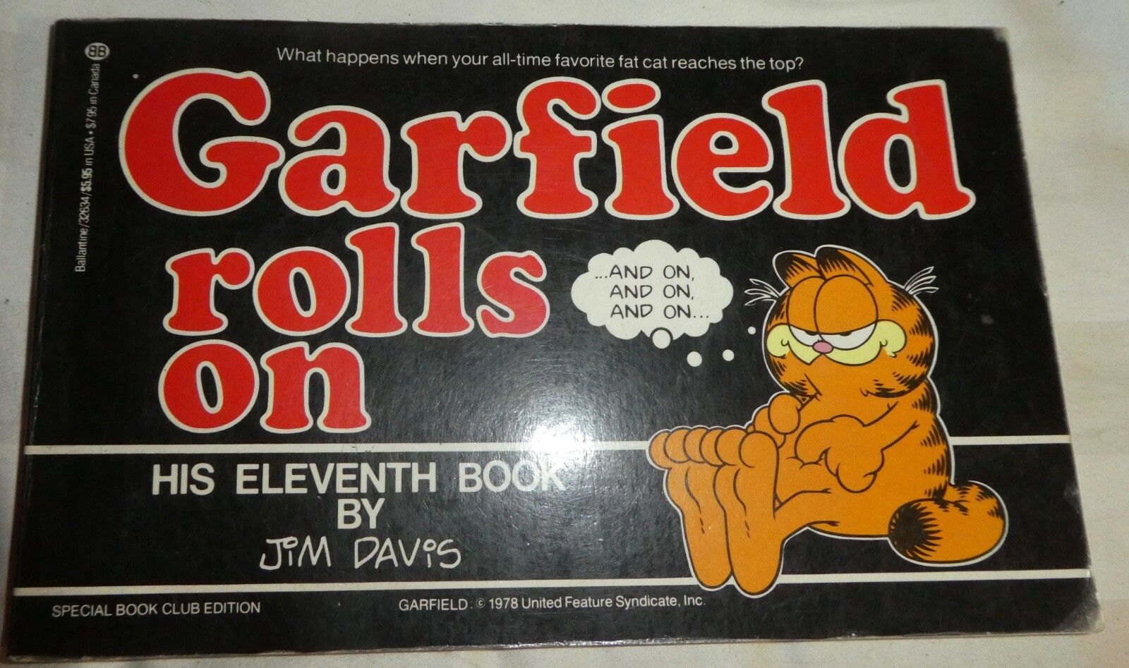 Garfield Rolls On By Jim Davis His Eleventh Book VTG 1985 1st Ed ...