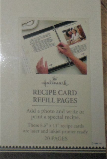 20 Hallmark Recipe Card Refill Pages 8.5inx11in Printable for sale ...