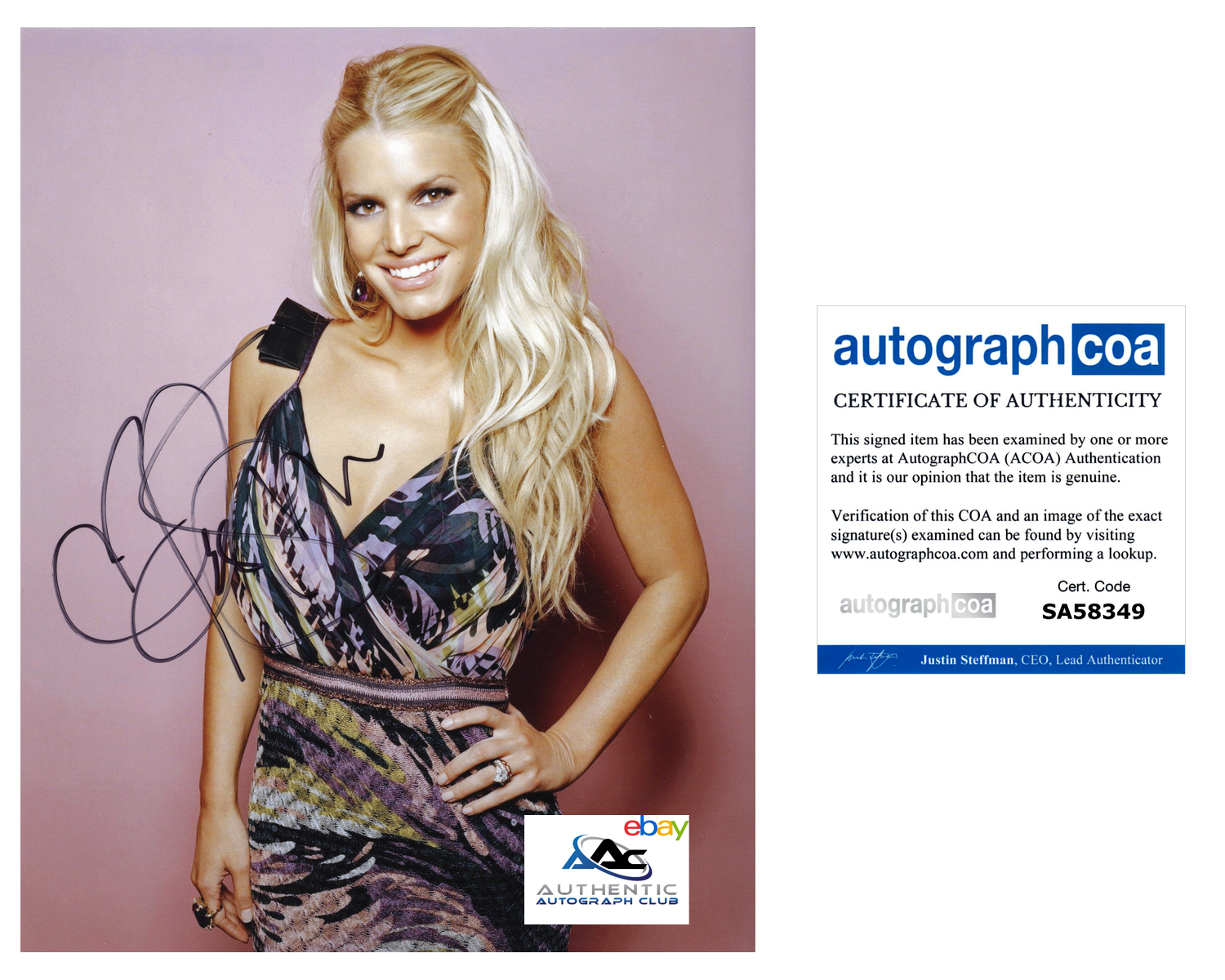 JESSICA SIMPSON AUTOGRAPH SIGNED 8X10 ACOA | eBay